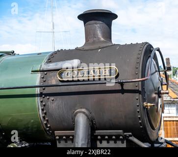 Kingswear, Devon, UK – June 29 2024. The Goliath steam train on the ...