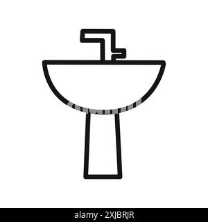 washbasin icon linear vector graphics sign or symbol set for web app ui Stock Vector Image & Art ...