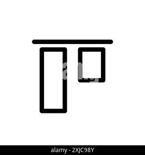 Alignment icon Flat set in black and white color outline vector Stock Vector Image & Art - Alamy