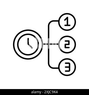 case priority icon Flat set in black and white color outline vector ...
