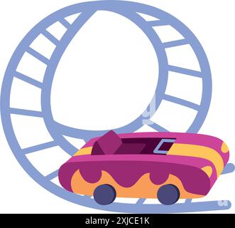 amusement park roller coaster empty Stock Vector Image & Art - Alamy