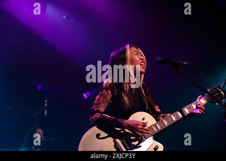 Emilee Petersmark of The Crane Wives plays guitar and sings live on ...