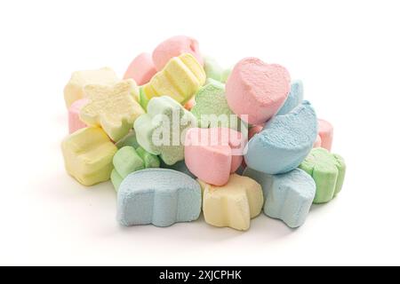 Crunchy Freeze Dried Marshmallows Shaped like Lucky Charms Isolated on ...