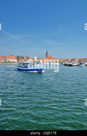 Town of Waren Müritz at Lake Müritz in Mecklenburg Lake District ...