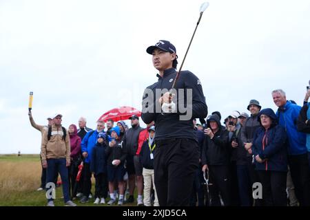 Australia's Min Woo Lee plays a shot on the 5th hole during the Final ...