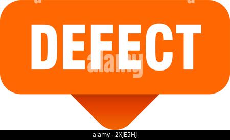 defect sticker. defect sign on transparent background. rectangular ...