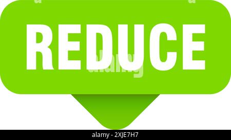 reduce sticker. reduce sign on transparent background. rectangular ...