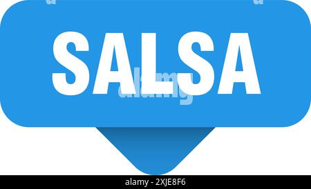 salsa sticker. salsa sign on transparent background. rectangular button ...