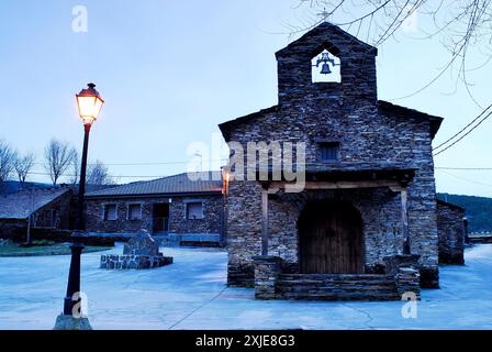 Route of the black villages. Church of Campillejo restored following ...