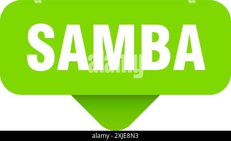 samba sticker. samba sign on transparent background. rectangular button ...