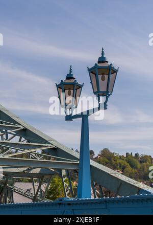 Blue Wonder bridge or Loschwitz Bridge, Dresdner Elbhänge, Dresden ...