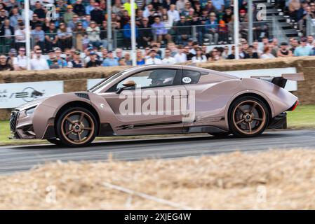 2024 Hispano Suiza Carmen Sagrera electric sports car driving up the ...