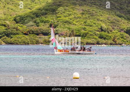 Yole boat in Sainte-Anne, Martinique, France Stock Photo - Alamy