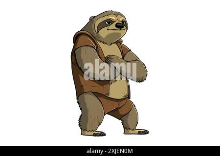 Sloth Full Body Cartoon Vector Stock Vector Image & Art - Alamy