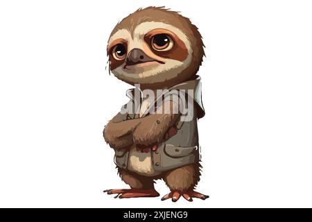 Sloth Full Body Cartoon Vector Stock Vector Image & Art - Alamy