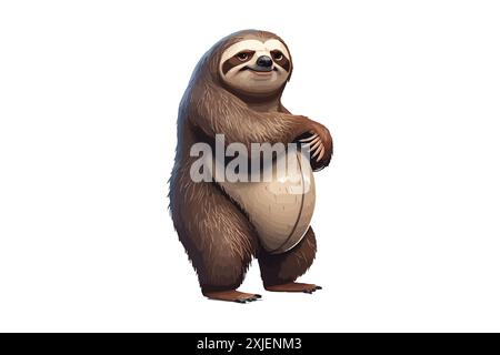 Sloth Full Body Cartoon Vector Stock Vector Image & Art - Alamy