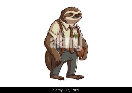 Sloth Full Body Cartoon Vector Stock Vector Image & Art - Alamy