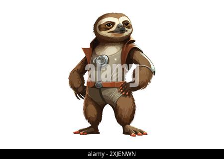 Sloth Full Body Cartoon Vector Stock Vector Image & Art - Alamy