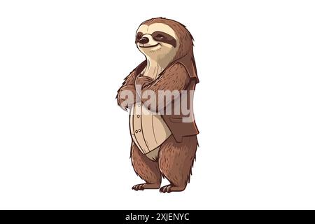 Sloth Full Body Cartoon Vector Stock Vector Image & Art - Alamy