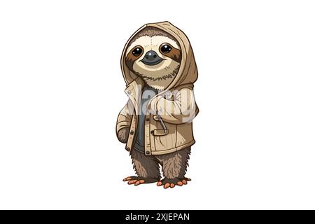 Sloth Full Body Cartoon Vector Stock Vector Image & Art - Alamy