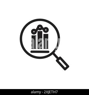 Data Visualisation icon design simple flat vector symbol outline ...