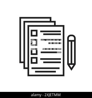 paperwork icon simple flat vector symbol outline collection set logo ...