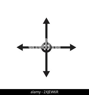 Cursor move icon simple flat vector symbol outline collection set logo ...