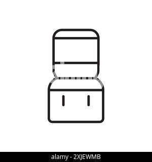 Water dispenser icon simple flat vector symbol outline collection set ...