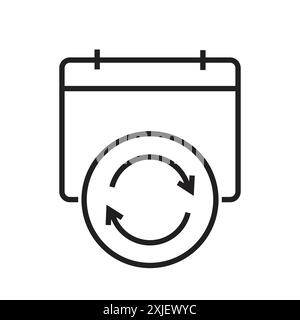 update calender icon simple flat vector symbol outline collection set ...