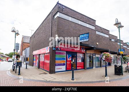 Advert for Labour candidate Connor Naismith in town centre of Crewe ...