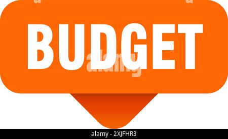 budget sticker. budget sign on transparent background. rectangular ...