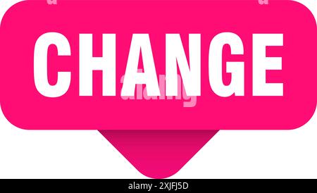 change sticker. change sign on transparent background. rectangular ...