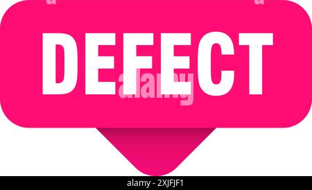 defect sticker. defect sign on transparent background. rectangular ...