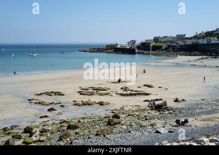 Around Coverack a fishing village with beach and harbour on the Lizard ...