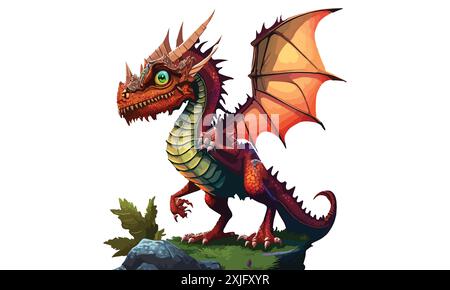 Dragon Full Body Cartoon Vector Illustration Stock Vector Image & Art ...