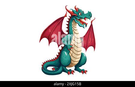 Dragon Full Body Cartoon Vector Illustration Stock Vector Image & Art ...