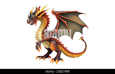 Dragon Full Body Cartoon Vector Illustration Stock Vector Image & Art ...