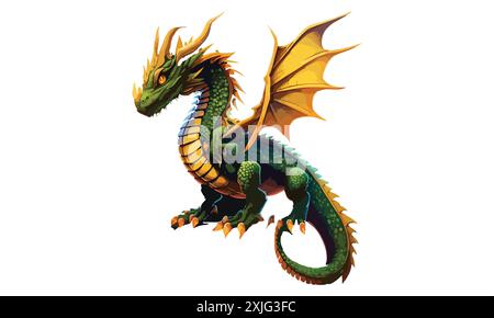 Dragon Full Body Cartoon Vector Illustration Stock Vector Image & Art ...