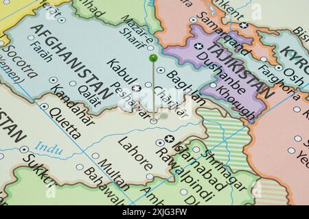 Peshawar city map Stock Photo - Alamy