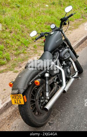 Harley Davidson motorcycle with mud splatters Stock Photo - Alamy