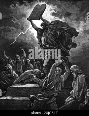 Moses Breaking the Tablets of the Law after seeing the Children of ...