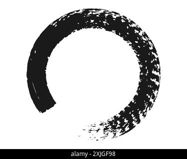 chalked circle frame grunge oval brush. underline and strikethrough ...
