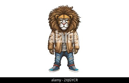 Lion Full Body Vector Illustration Stock Vector Image & Art - Alamy