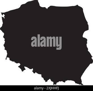 Poland map region shape, travel web flat concept icon vector ...
