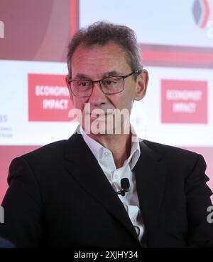 Albert Bourla, chairman and CEO of Pfizer, attends the Annual Meeting ...
