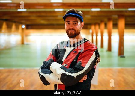 Oslo 20240718. Jon-Hermann Hegg from the national shooting team during ...
