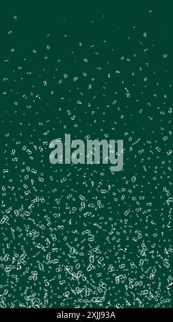 Scattered numbers. White chalk digits flying chaotic. Back to school ...