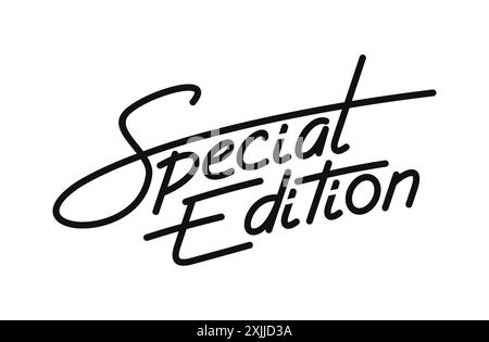 Limited Edition handwritten isolated on black background. Hand drawn ...