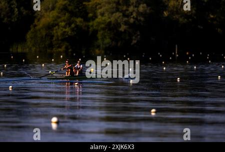 Great Britain’s Women’s pair Chloe Brew and Rebecca Edwards during a ...