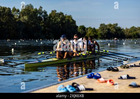 Great Britain’s Men’s quadruple sculls (M4x) Tom Barras, Callum Dixon ...